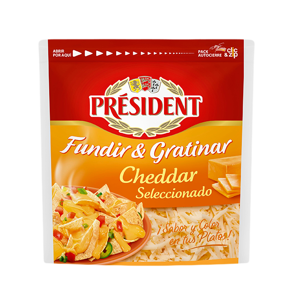 Cheddar rallado Presidént